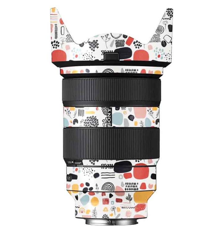 Camera skin for all models Design 31 Lens Plus Body White floral design ...